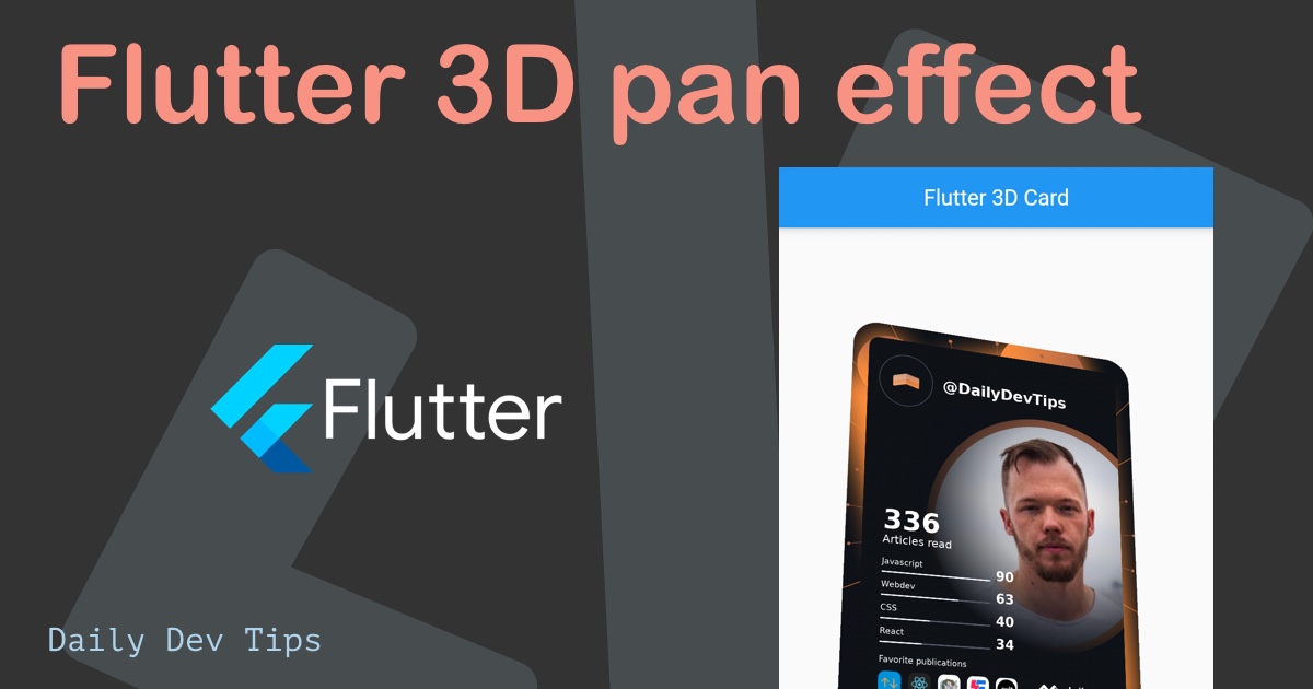 Flutter 3D Pan Effect