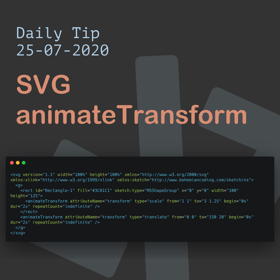 SVG AnimateTransform