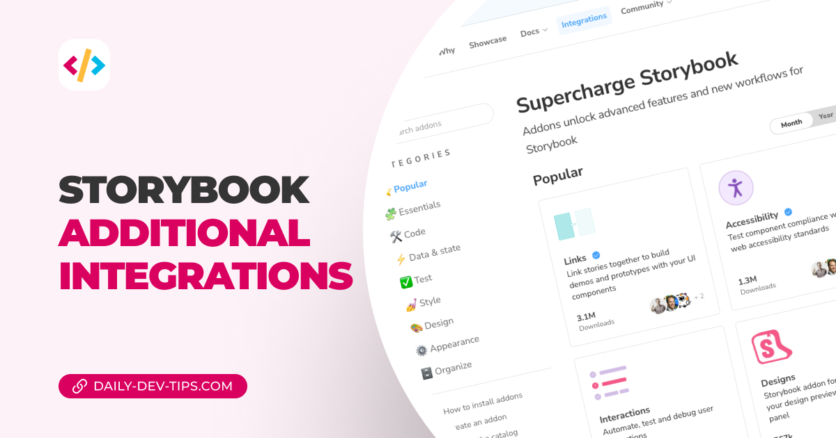 Storybook - Additional integrations Storybook - Additional integrations